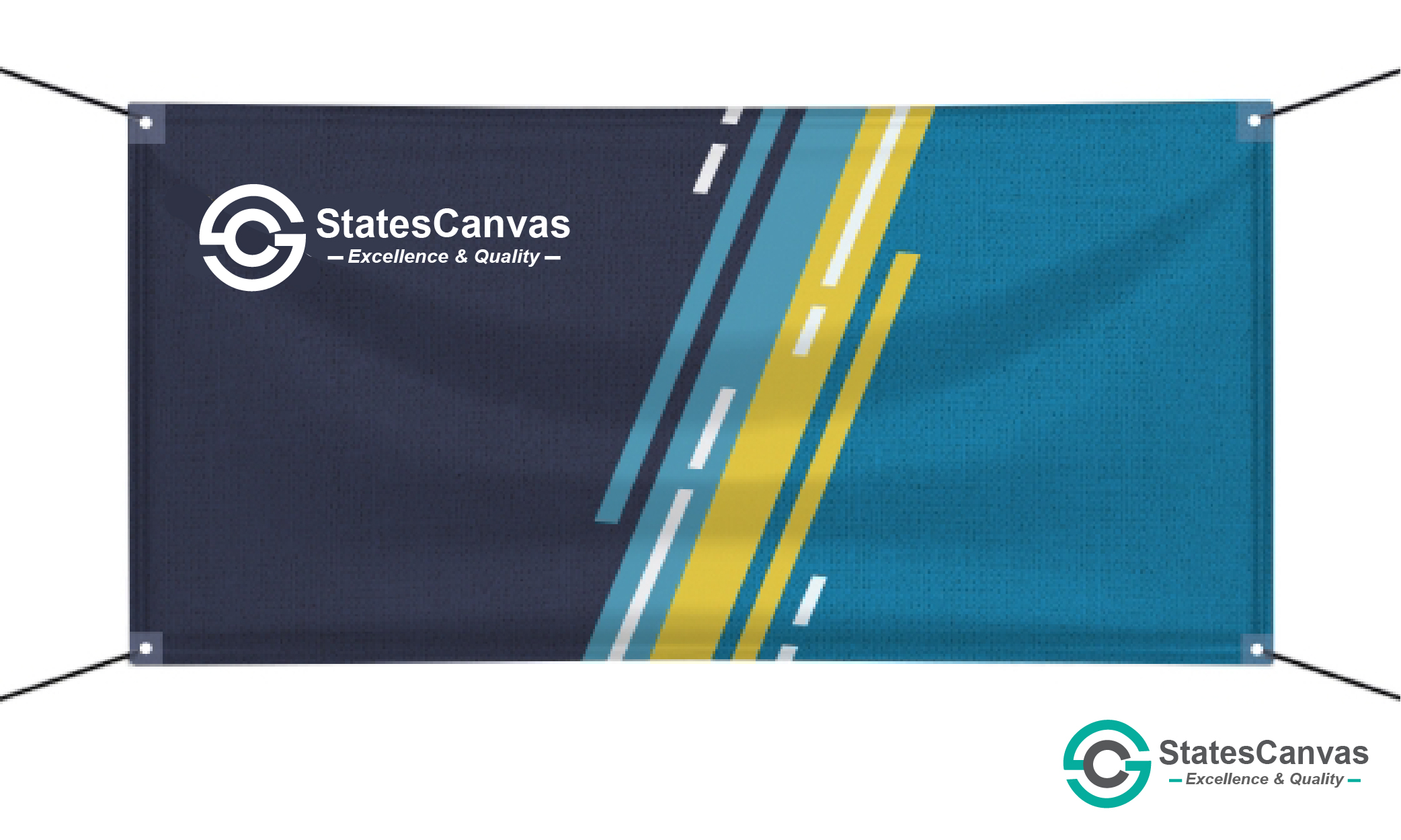 Custom Sewing Sing Banners with States Canvas Manufacture